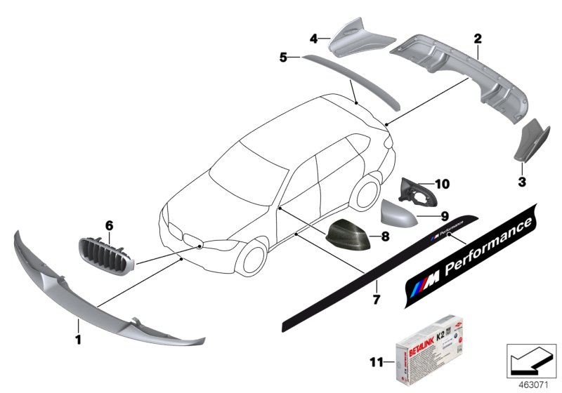 GENUINE BMW RIGHT Left Foil Side Sill X5 F15 X6 F16 28iX 30dX 35iX ...