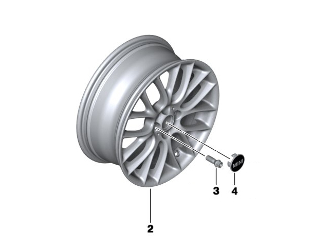 MINI Genuine Black Centre Hub Cap With MINI Wordmark 50mm 36131171069 ...